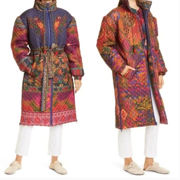 FARM Rio | Jackets & Coats | Farm Rio Puffer Jacket M Nwt Mixed ...